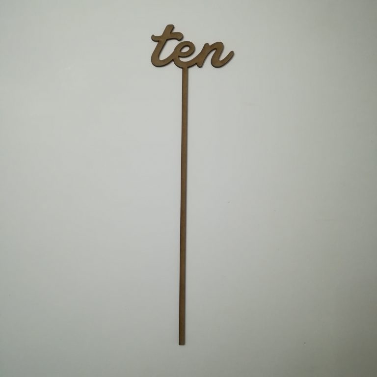 Topper del numero 10 ingles - La Marquesita - Manualidades en madera ...